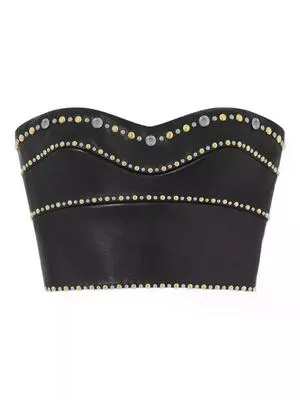 Versace Studded Leather Top