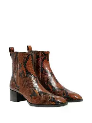 Roberto Festa Leda Python-print Heeled Boots