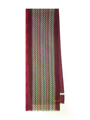 PAUL SMITH Check-pattern Wool-silk Scarf