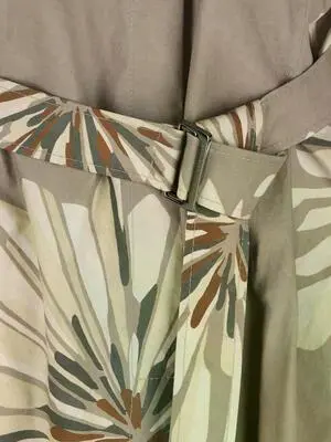 Brunello Cucinelli Floral-print Belted Dress - Neutrals