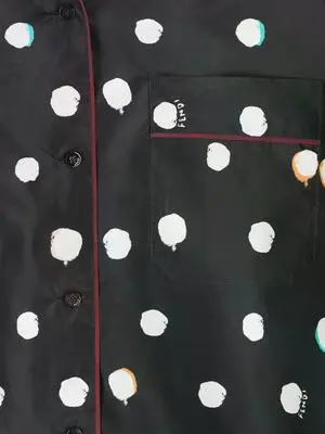 Fendi Polka-dot Piped Shirt - Black