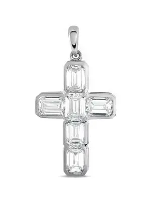 LB EXCLUSIVE Diamond Cross Pendant - Silver