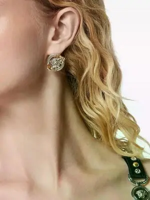 Versace Medusa Stud Earrings - Silver