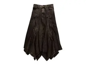 H&m X Glenn Martens Flared Denim Skirt