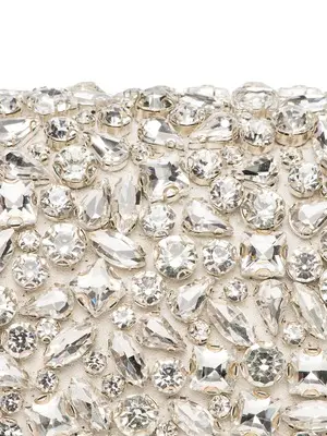 L'Agence Verve Crystal Clutch - Silver