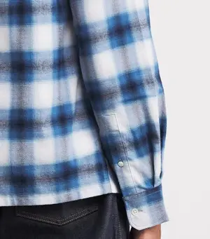 JW Anderson Brushed Gradient-check Overshirt
