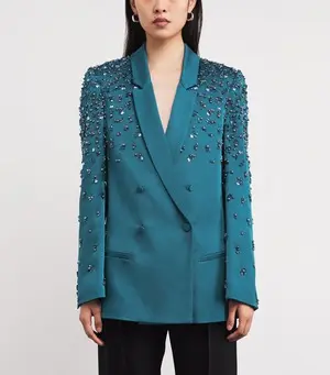 Lapointe Satin Embellished Blazer