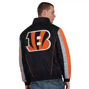 STARTER Cincinnati Bengals Gridiron Half-zip Jacket
