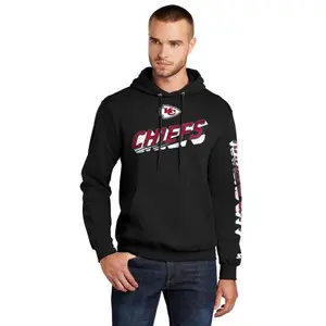 STARTER Kansas City Chiefs Wordmark Logo Pullover Hoodie - Black