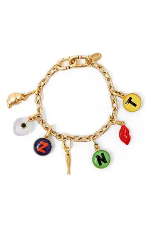 Clare V. Chain Charm Bracelet