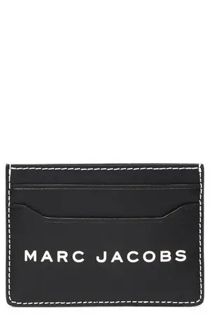 Marc Jacobs Tag Leather Card Case - Black