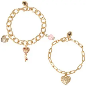 Juicy Couture Charm Bracelet Set - Gold Tone