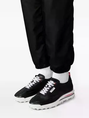 Thom Browne Soft Nappa Rwb Tech Runner Sneakers - Black