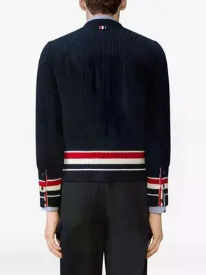 Thom Browne Button-fastening V-neck Cotton Cardigan