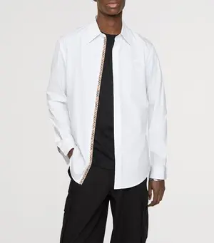 Burberry Cotton Check Slim Oxford Shirt