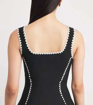 Maje Topstitch Mini Dress