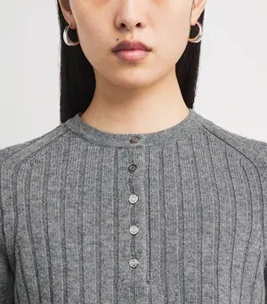 Maje Wool-blend Polo Sweater With Beaded Collar