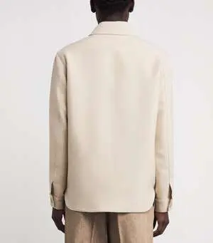 Sandro Pocket-detail Overshirt - Beige