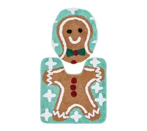 VCNY HOME Multi Gingerbread Holiday Bath Ru G Set, 2 Count - One-color