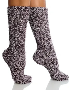Barefoot Dreams Heathered Socks Heather Black Currant