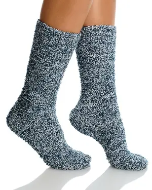 Barefoot Dreams Heathered Socks Heather Midnight Teal