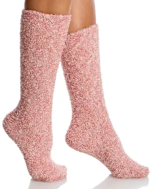 Barefoot Dreams Heathered Socks Heather Rosy Blush