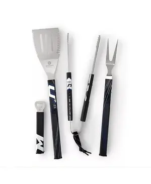 UNCOMMON GOODS Hockey Stick Bbq Set, Set Of 4 Tools - Silver