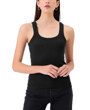 Goldie LeWinter Angeline Ribbed Tank Top - Black