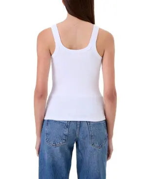 Goldie LeWinter Angeline Ribbed Tank Top - White