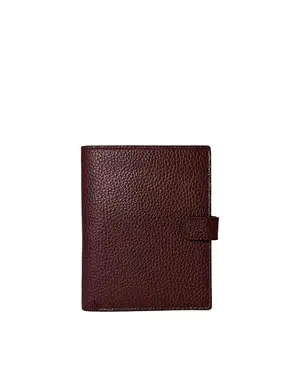 HYER GOODS Il Viaggio Leather Passport Wallet - Burgundy