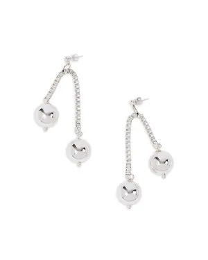 PEARL OCTOPUSS.Y Chained Sphere Drop Earrings - Silver