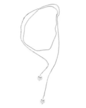 PEARL OCTOPUSS.Y Solo Sphere Tie Necklace - Silver