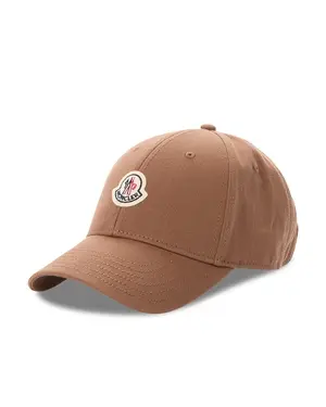 Moncler Logo Patch Baseball Cap Brown