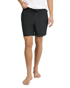 Onia Nylon Crinkle 5" Swim Trunks - Black