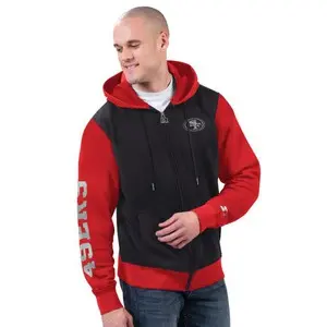 STARTER San Francisco 49ers Thursday Night Gridiron Full-zip Hoodie - Black