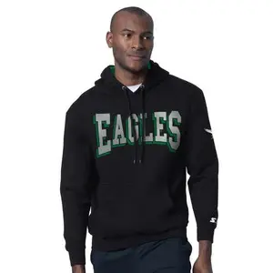 STARTER Philadelphia Eagles Thursday Night Gridiron Vintage Logo Hoodie - Black