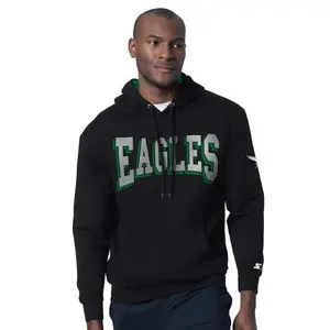 STARTER Philadelphia Eagles Thursday Night Gridiron Vintage Logo Hoodie - Black