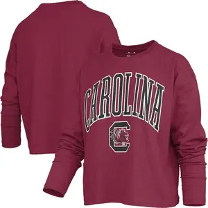 PRESSBOX South Carolina Gamecocks Motley Boxy Long Sleeve T-shirt - Garnet