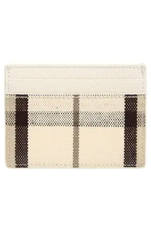 Burberry Highlands Check Mixed Media Card Case