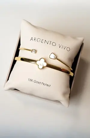 Argento Vivo Set Of 2 Mother-of-pearl Bracelets