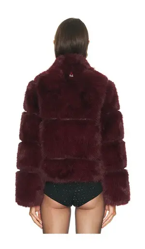 Apparis Sai Sable Faux Fur Coat - Merlot