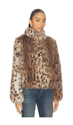 Generation Love Jamie Leopard Faux Fur Jacket - Winter Leopard