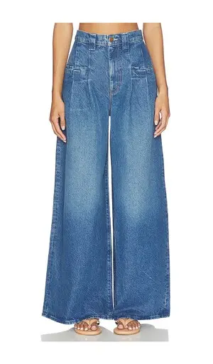 Lightweight Denim Wide Leg Jeans