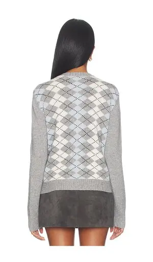 GUIZIO June Cardigan - Blue Argyle
