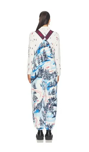 Free People Printed Hit The Slopes Salopette Jumpsuit