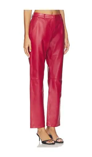 AEXAE Leather Straight Leg Pant