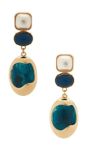 8 Other Reasons Doloris Drop Earrings - Gold & Teal