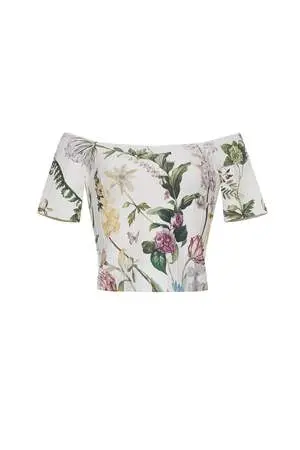 Cara Cara Sherl Botanical Print Top - Bloomsfield Ivory