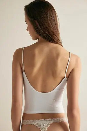 Free People Intimately Round Two Skinny Strap Cami - Clean Ivory