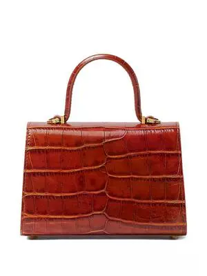 Versace Small Croc-effect Tote Bag With Medusa '95 Hardware